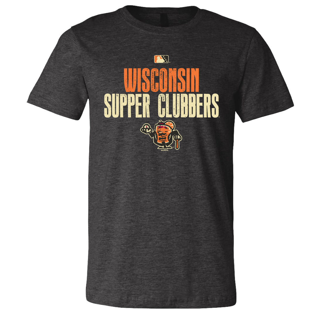 Wisconsin Supper Clubbers Dark Gray Heather Vexed T-Shirt – Beloit Sky Carp